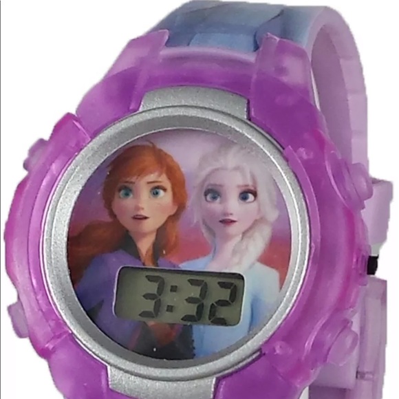 Disney | Accessories | Disney Frozen 2 Anna And Elsa Light Up Watch ...